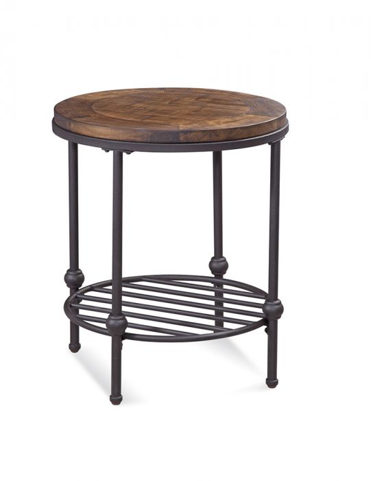 Rustic wood and metal end tables store