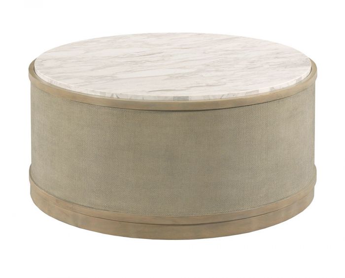 Round Linen Coffee Table
